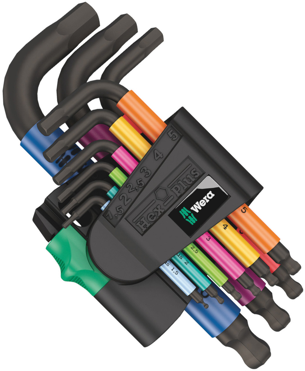 Wera 950/9 Hex-Plus 2 L-Key Set Metric BlackLaser Multicolour (Short ...