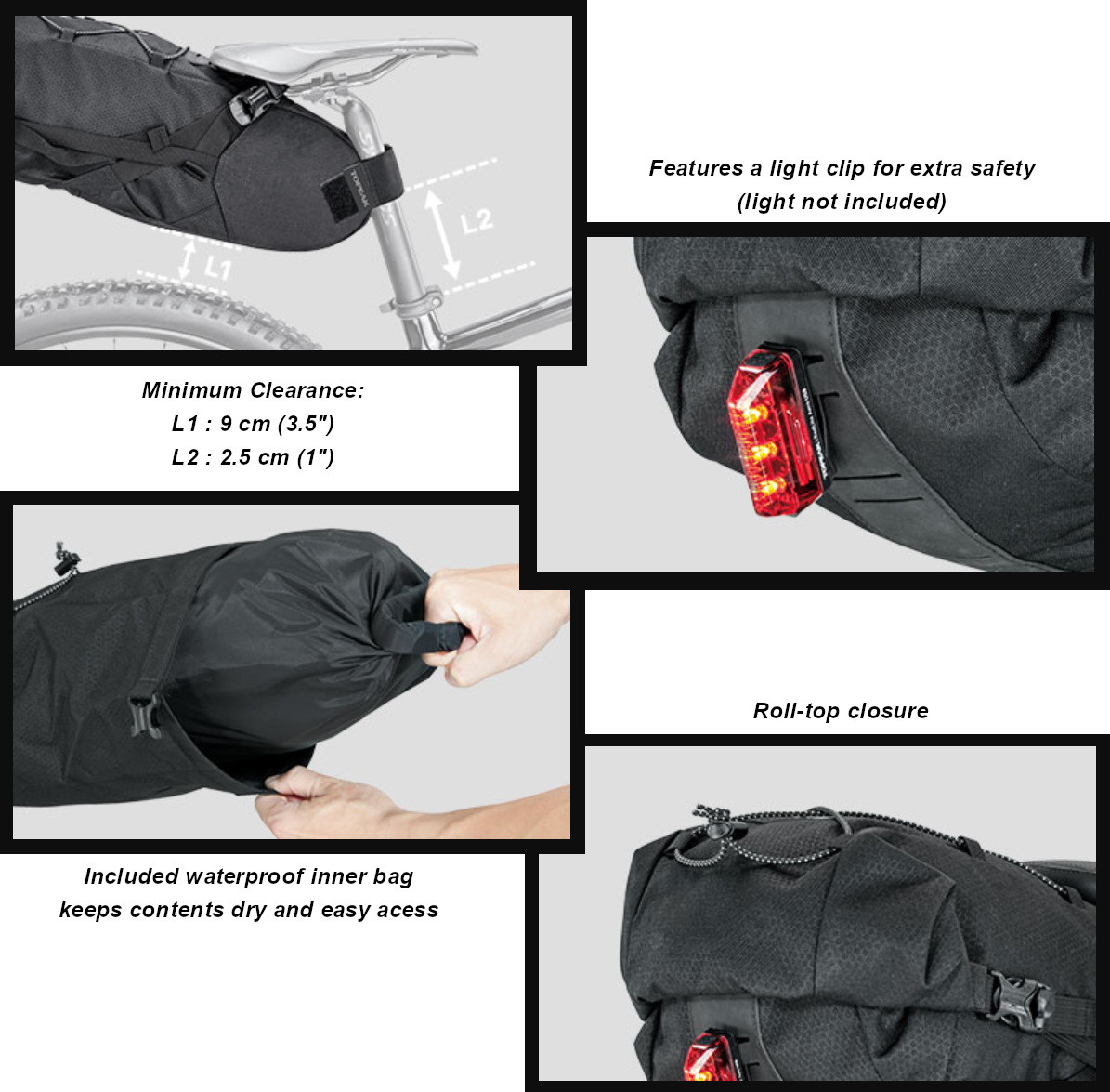 Topeak BackLoader 15L Seat Post Mount Bikepacker Bag Green - Bikebug