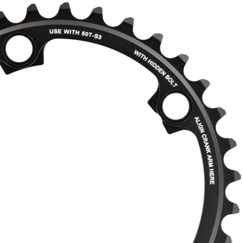 SRAM Red X-Glide Yaw 11S 110BCD Alloy Road Chainring Blast Black - Bikebug