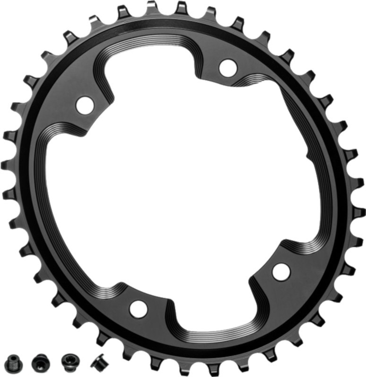 absoluteBLACK Narrow Wide Oval CX 110 4B Chainring Black