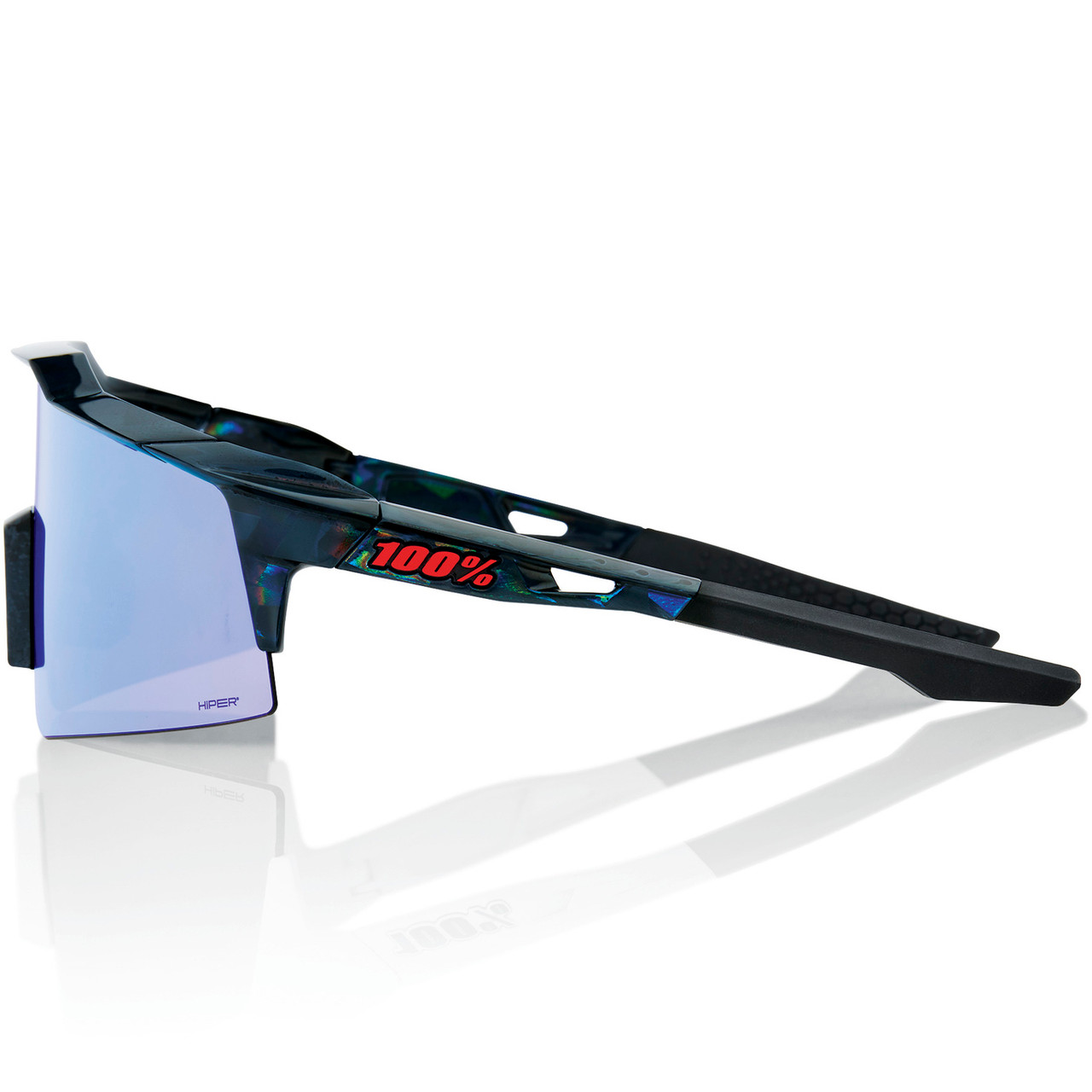 100% Speedcraft SL Black Holographic HiPER Blue - Bikebug