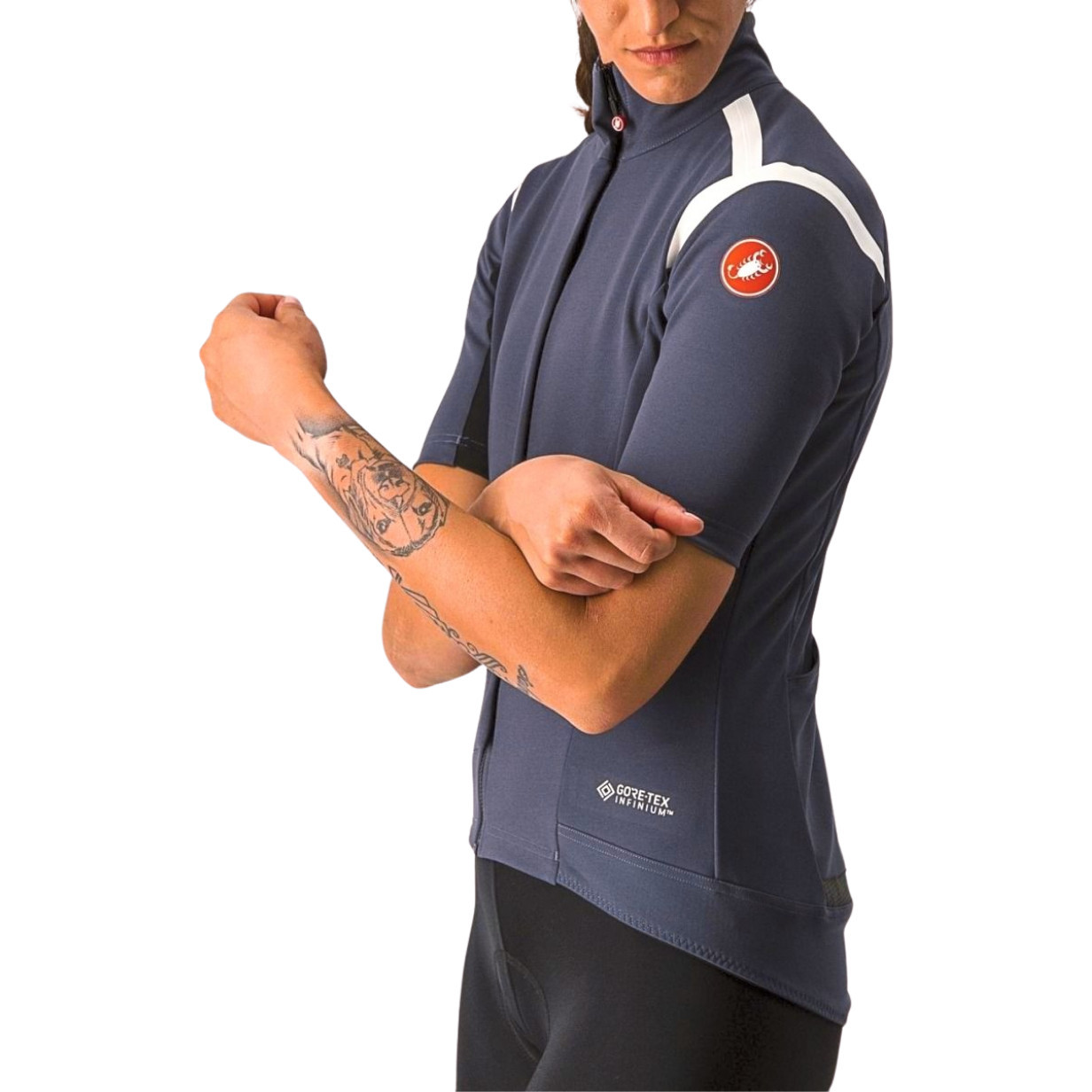 Castelli Gabba RoS Jersey Womens Dark Steel Blue/Soft Pink