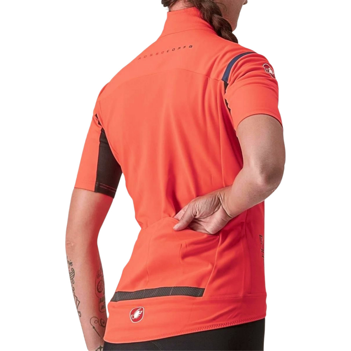 Castelli Gabba RoS Jersey Womens Pink/Dark Steel Blue - Bikebug
