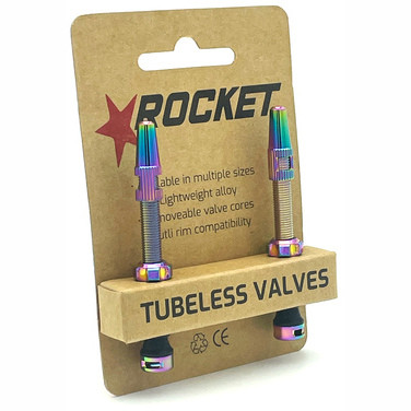 Rocket Tubeless Valves 60mm Oil Slick - Bikebug