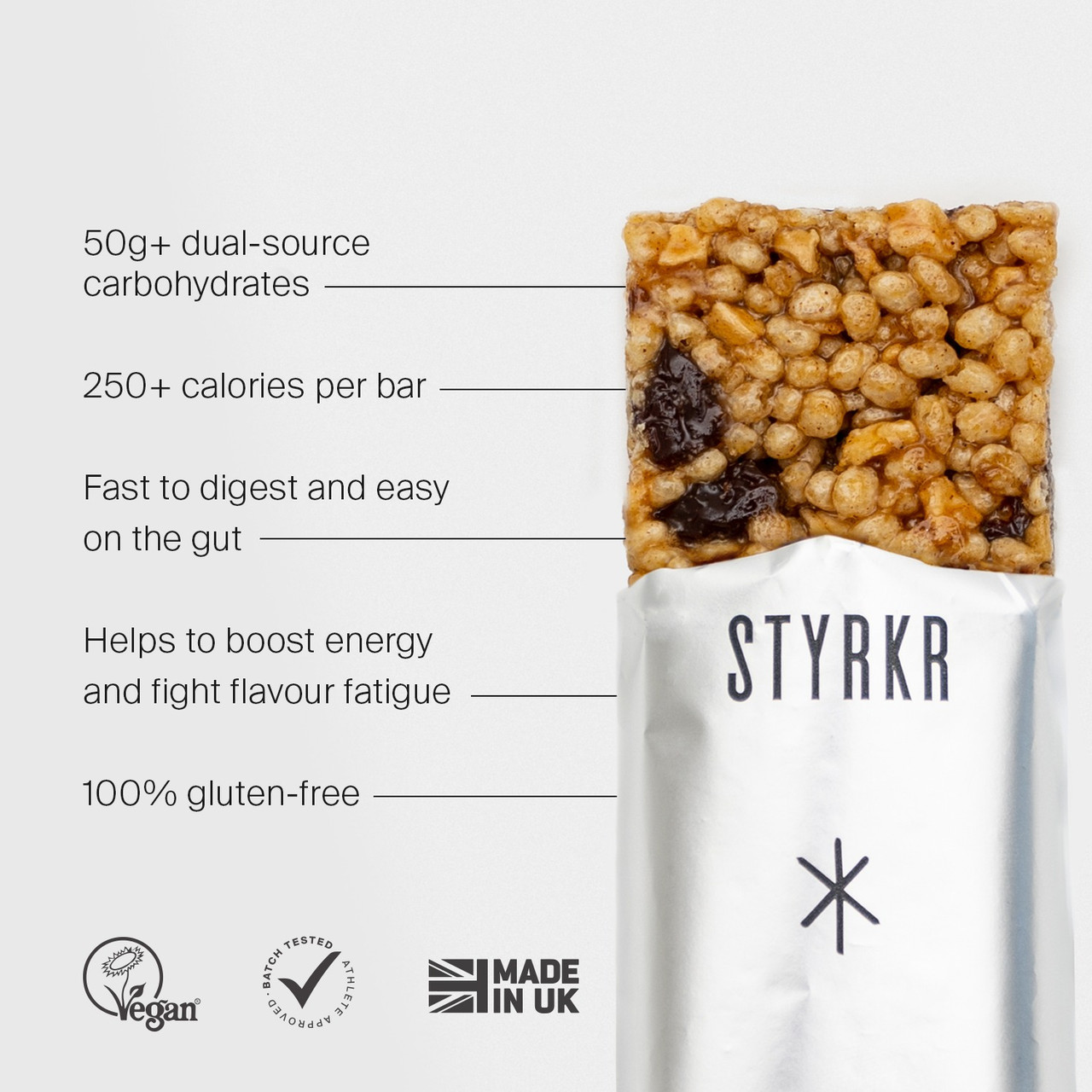 Styrkr Bar50 Apple Cinnamon Caramel Sultana Energy Bar x 12 Box - Bikebug