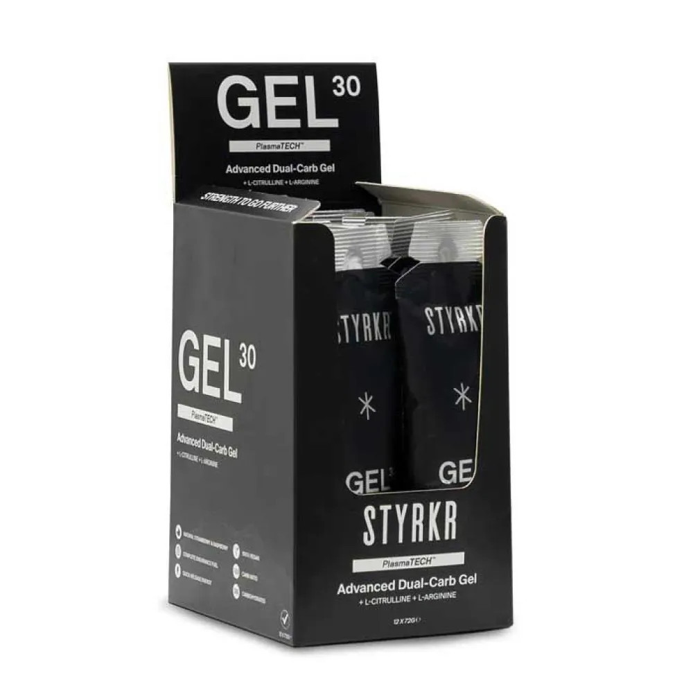 Styrkr Gel30 Dual-Carb Energy Gel x 12 Box - Bikebug