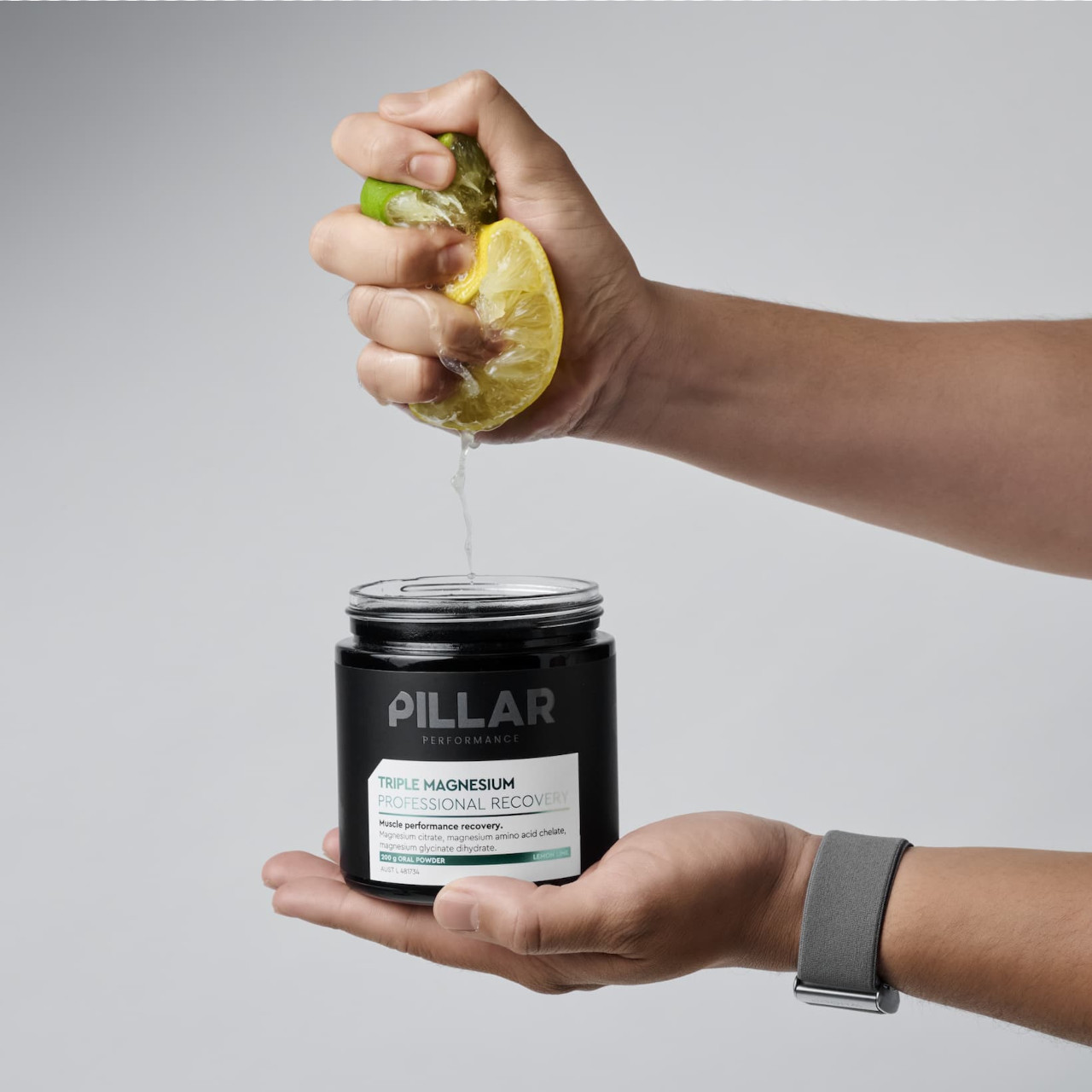 PILLAR Performance Triple Magnesium Recovery Powder Lemon Lime - Bikebug