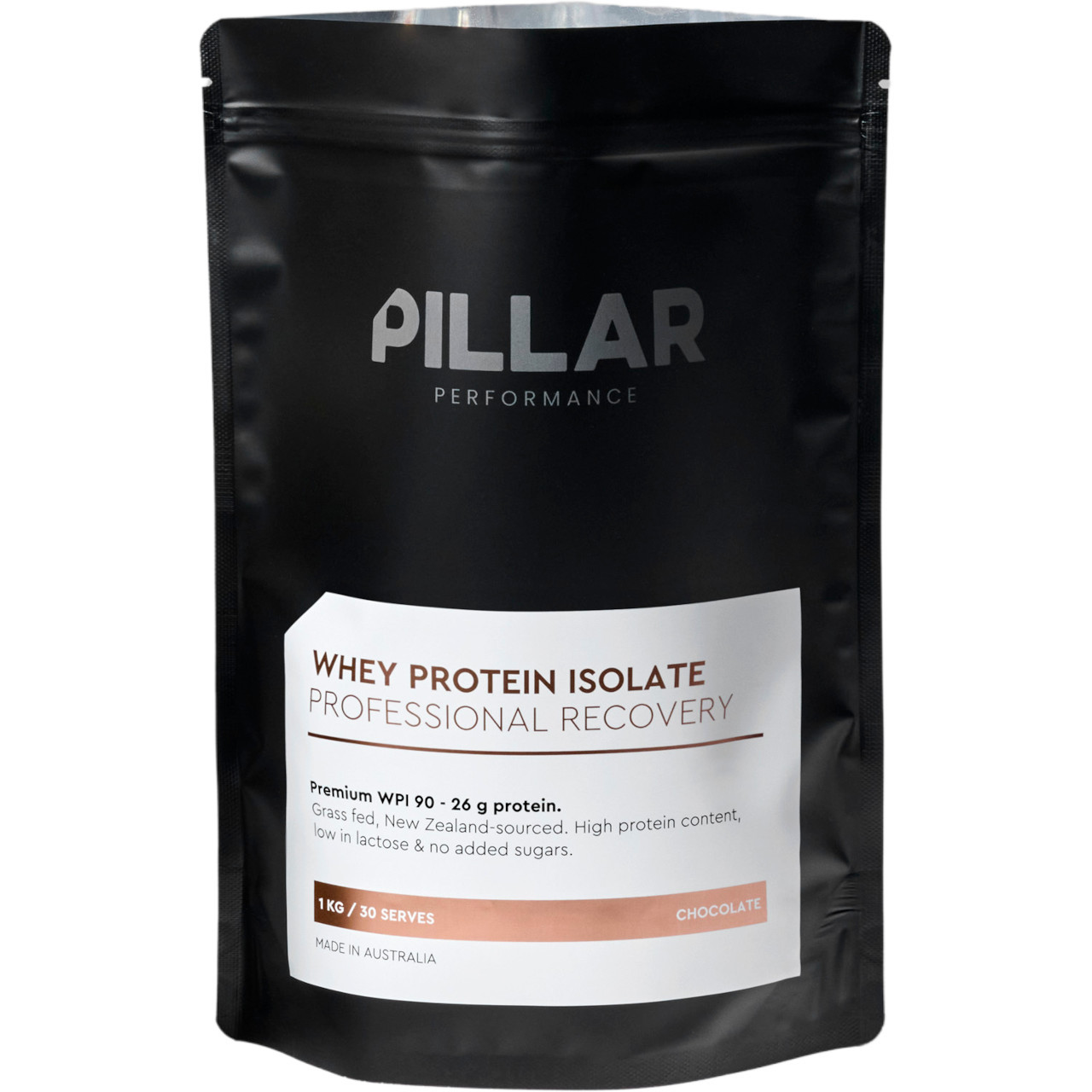 PILLAR Performance Whey Protein Isolate Chocolate 1kg - Bikebug