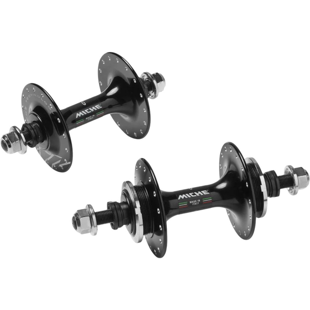 Miche Primato Pista-Pista Hub 58/60mm flange Black 32H (Pair) - Bikebug