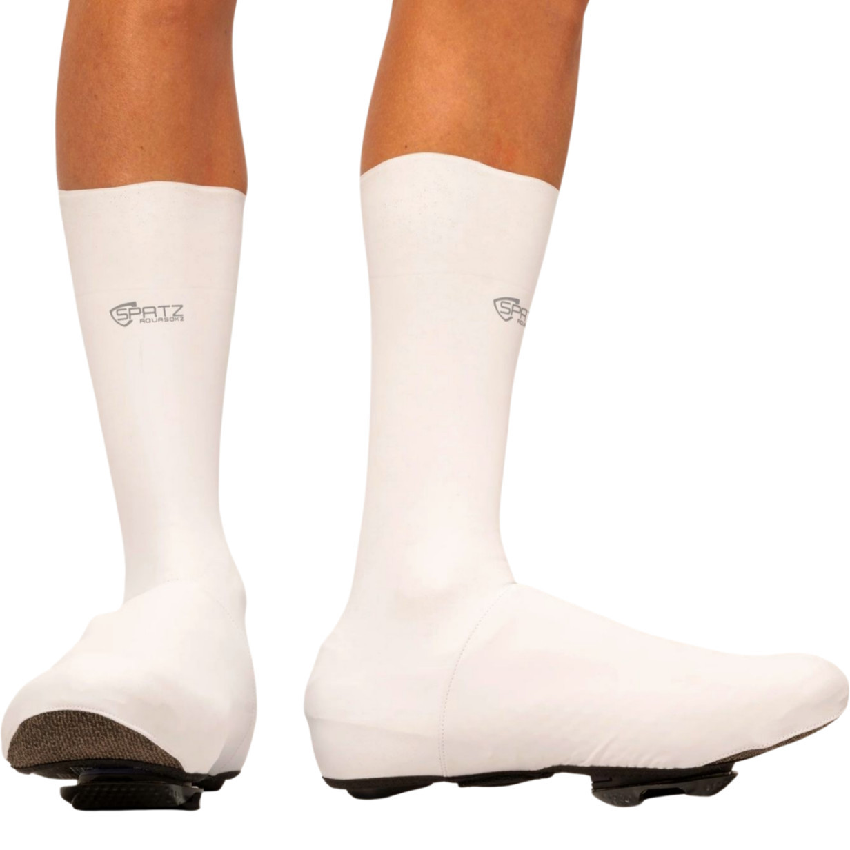 SpatzWear Aquasokz Aero Shoe Covers White - Bikebug
