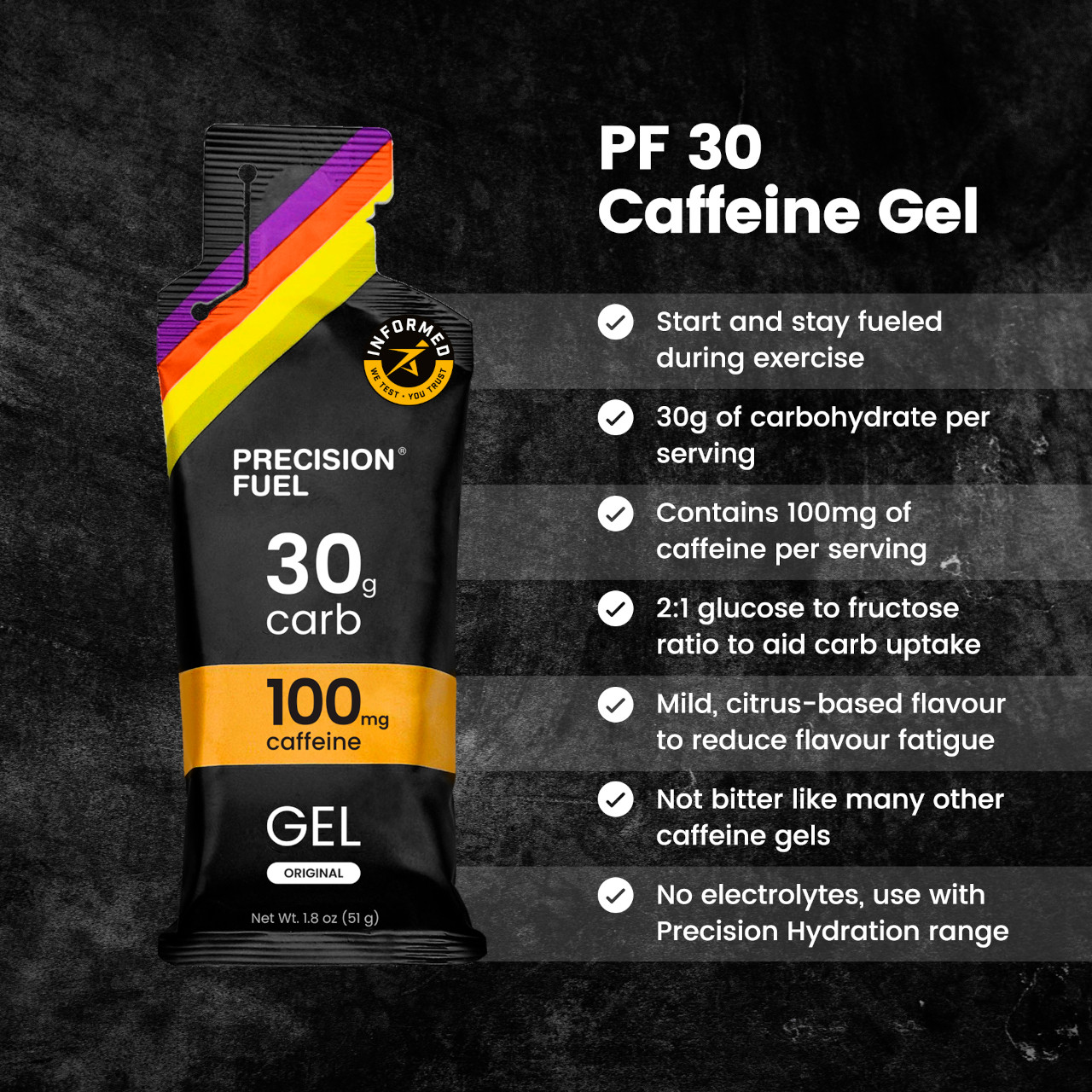 Precision Fuel & Hydration PF30 Caffeine Gel - Bikebug