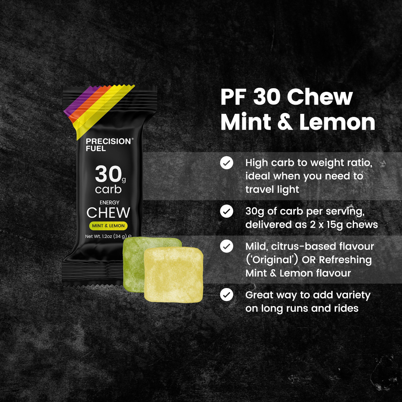 Precision Fuel & Hydration PF30 Chew Mint/Lemon - Bikebug