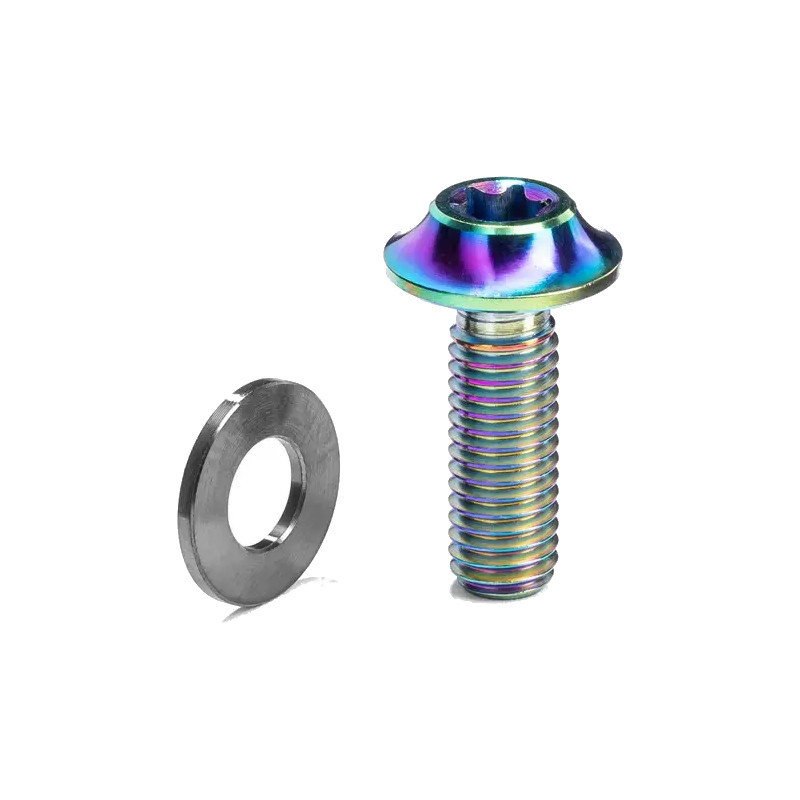 AbsoluteBLACK Titanium Flat Mount Caliper Bolt Rainbow - Bikebug