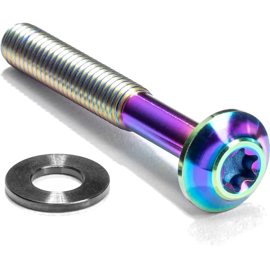 AbsoluteBLACK Titanium Flat Mount Caliper Bolt Rainbow - Bikebug
