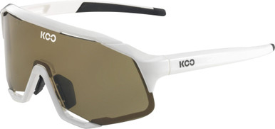 KOO Demos Sunglasses White (Light Brown Lens) - Bikebug