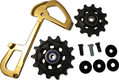 SRAM XX1 Eagle Rear Der 12spd X Sync Pulleys and Inner Cage Gold Pushys Pushys
