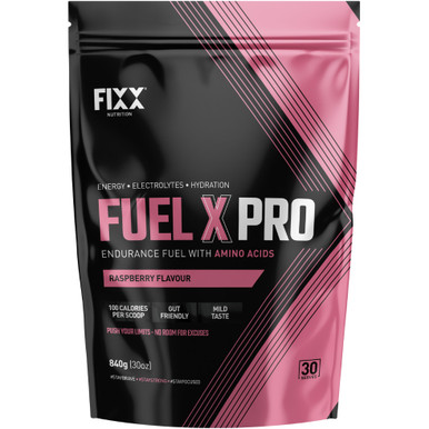 Fixx Nutrition Fuel X Pro Endurance Fuel Raspberry 840g Bag - Bikebug