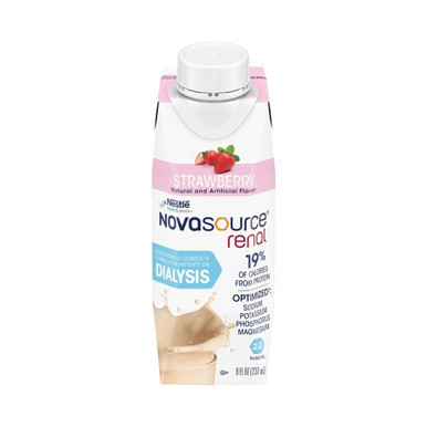 Novasource Renal Formula, Strawberry Flavor, 8 oz., 24/Case