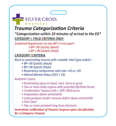51145 - Trauma Badges - Package (50) - Silver Cross Store