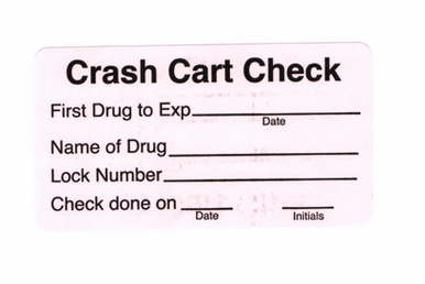 49517 - Label/Crash Cart Check - Roll (400) - Silver Cross Store