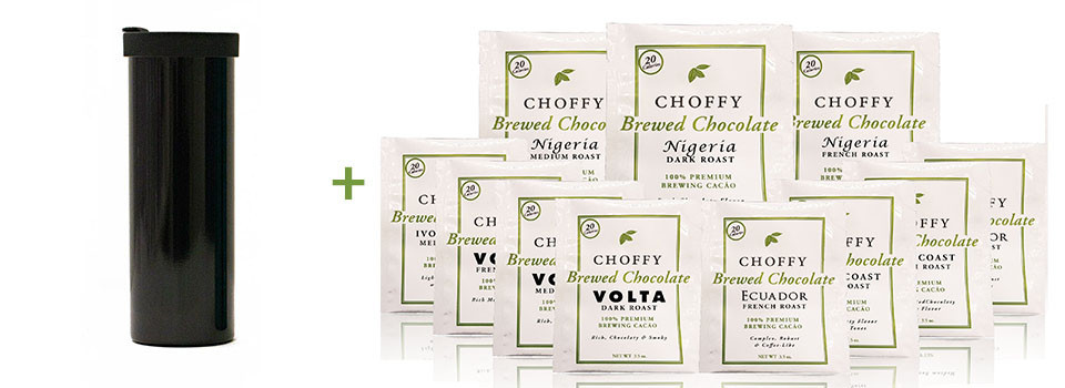 Choffy Brewed Cacao: Brewed with Cacao Nibs just like Coffee