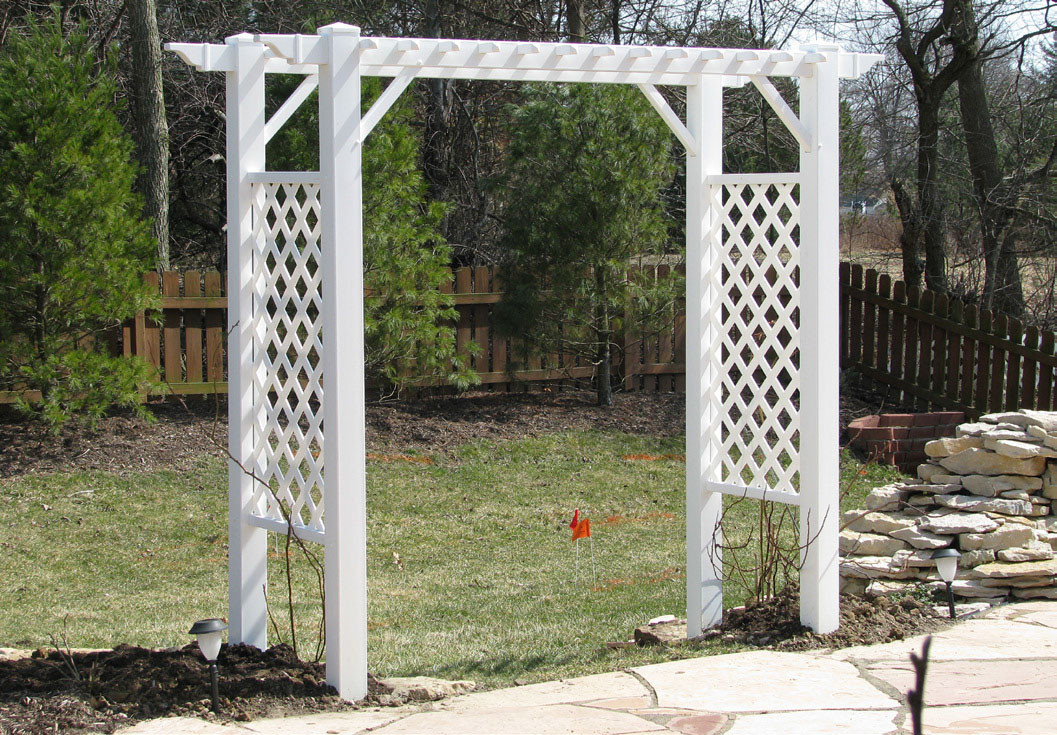 Vinyl Swing Arbor - Kauffman Lawn Furniture