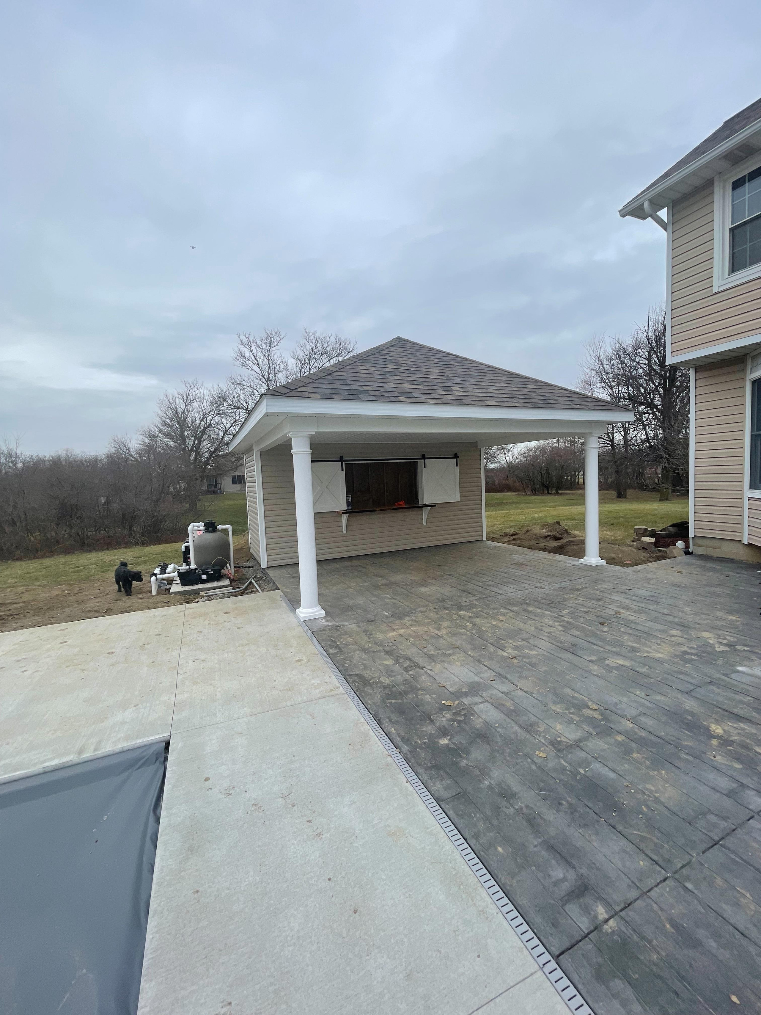 Farmhouse Pavilion - Pool House - Kauffman Lawn Furniture