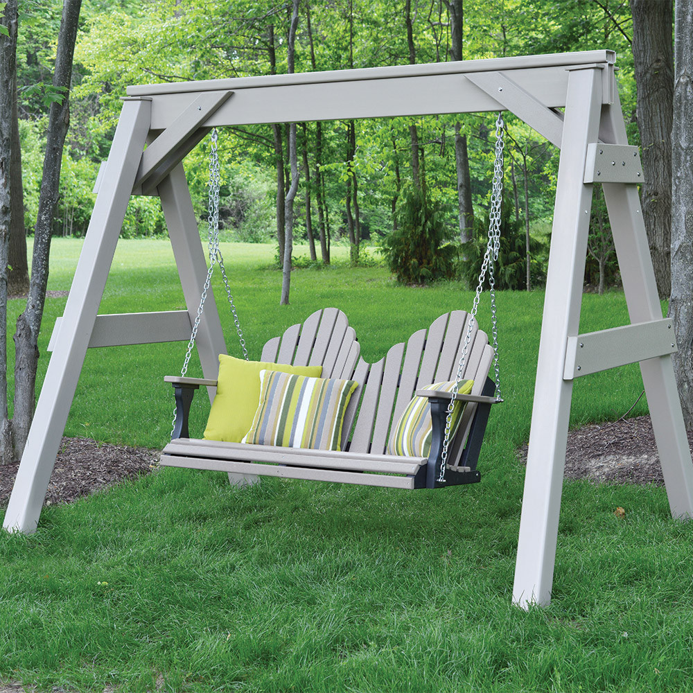 Vinyl A-Frame with Solid Poly Roof | Kauffman Lawn Furniture