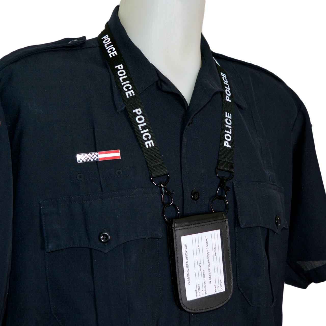 Reflective Police Double Hook Lanyard | Neck Chain Replacement | Safety ...