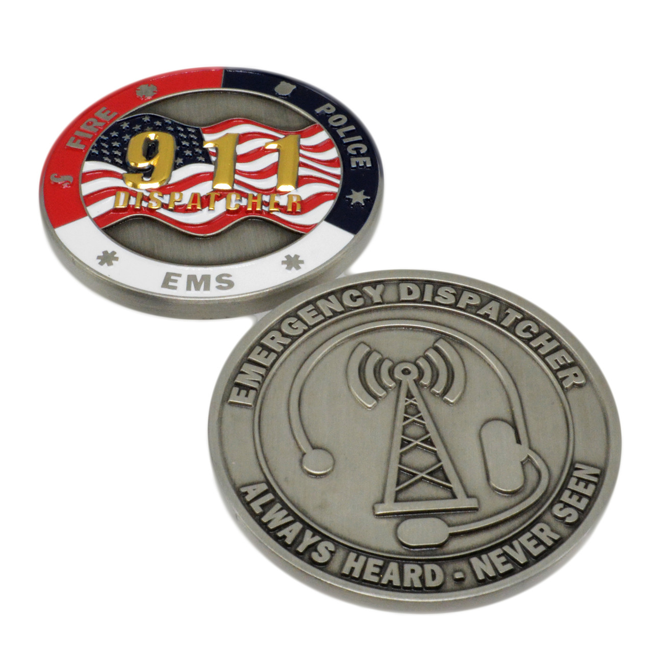 911 Dispatcher Challenge Coin | EMD Coin | Dispatcher Coin | Emergency ...