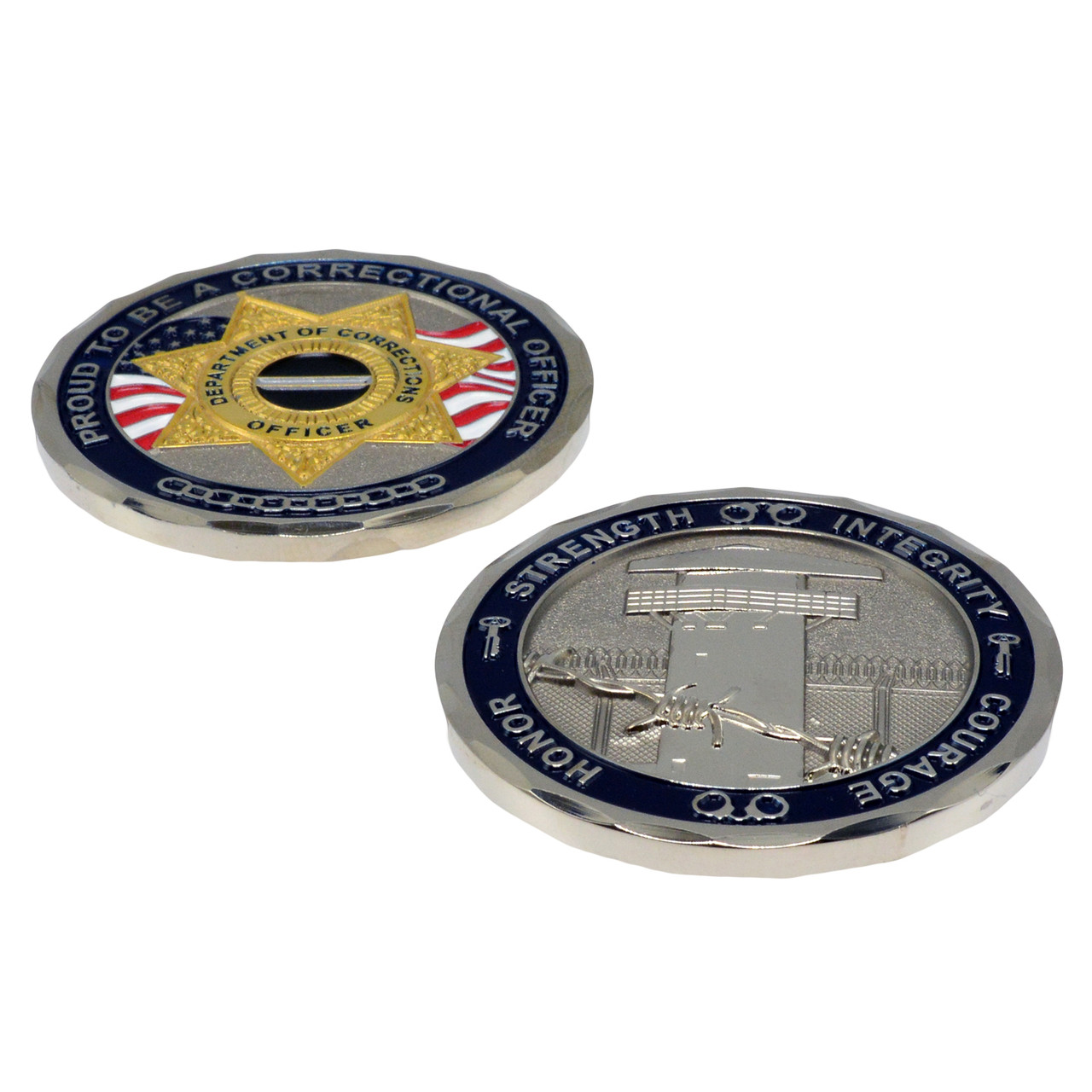 Corrections Officer Badge Challenge Coin | CO Coin | Prisons Coin ...