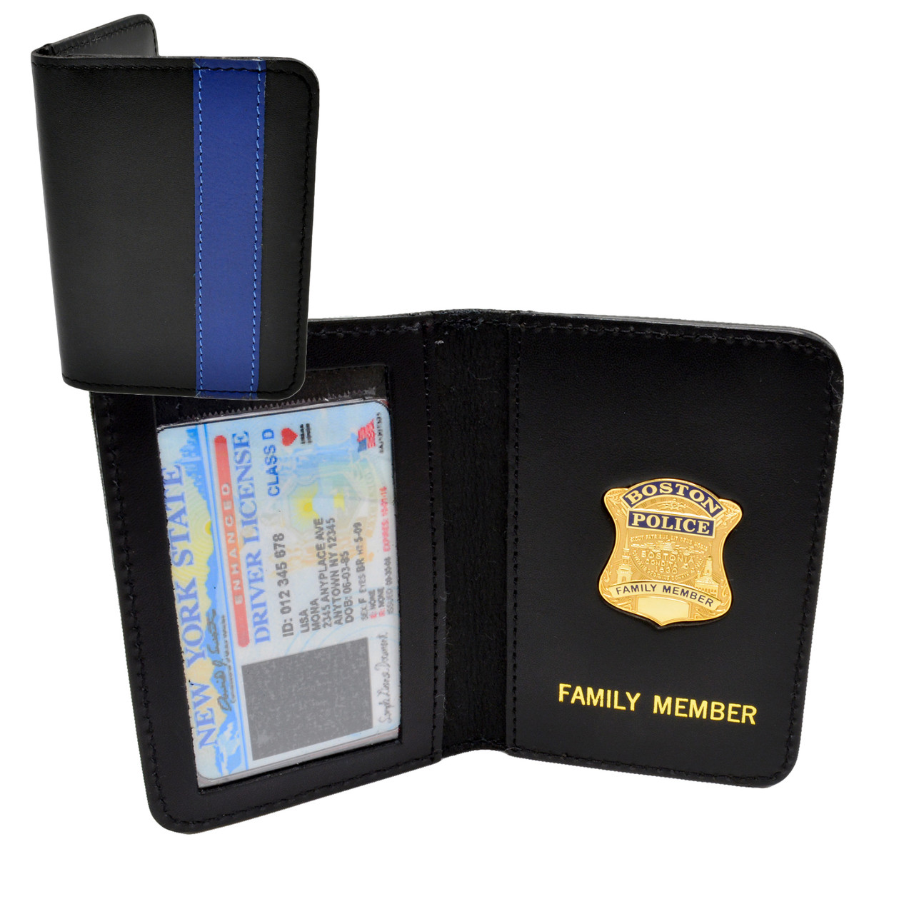 Sheriff's Family Member Badge Leather ID Wallet Case