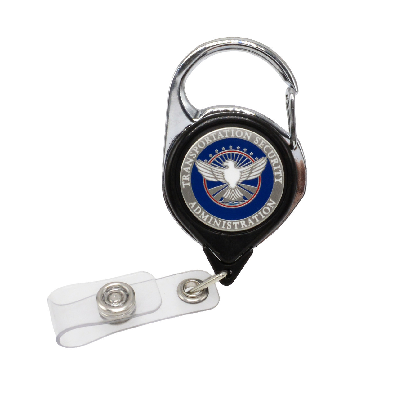 TSA Patch Carabiner Retractable Badge Reel | TSA Officer ID Holder