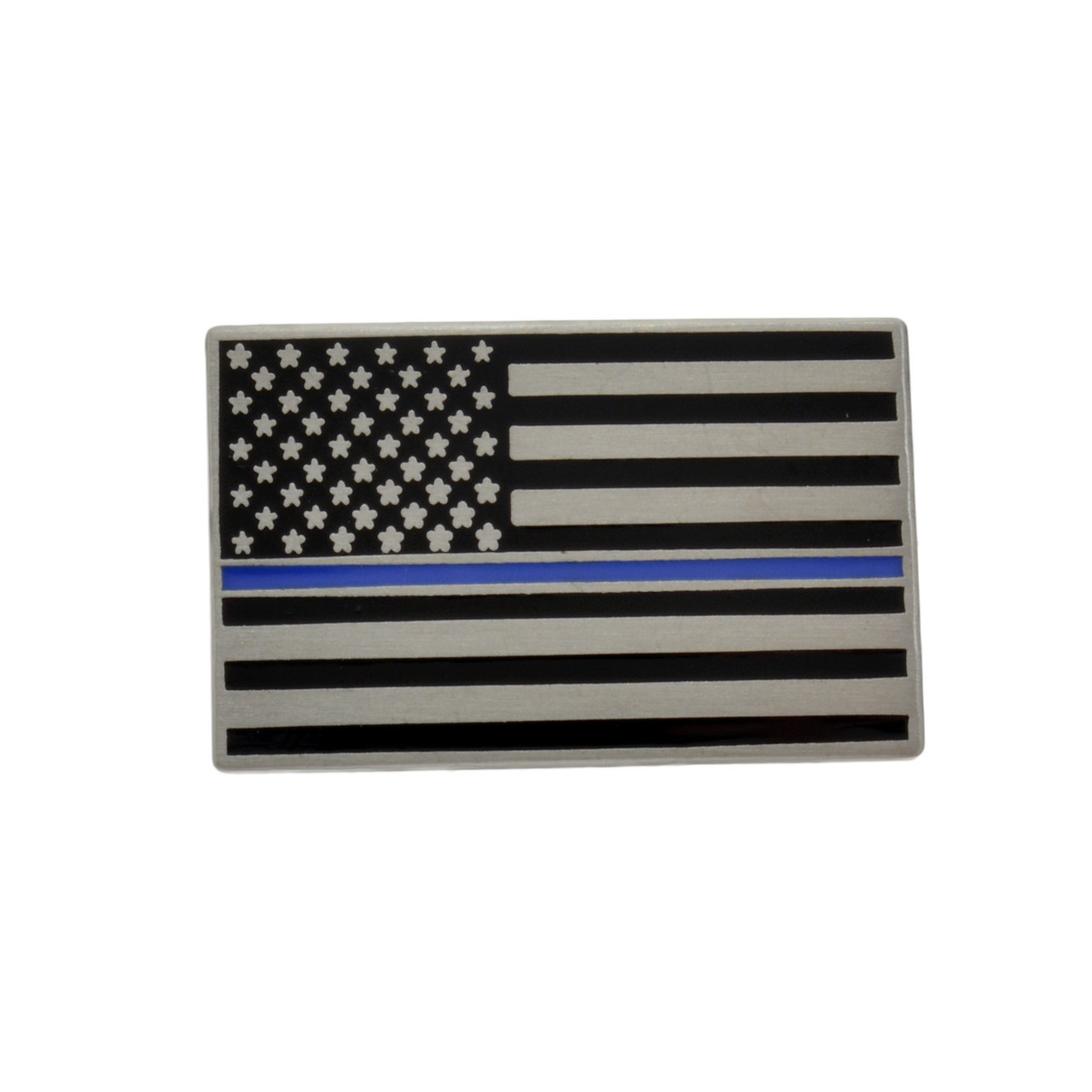 Thin Blue Line Subdued US Flag Lapel Pin | Blue Lives Matter Lapel Pin