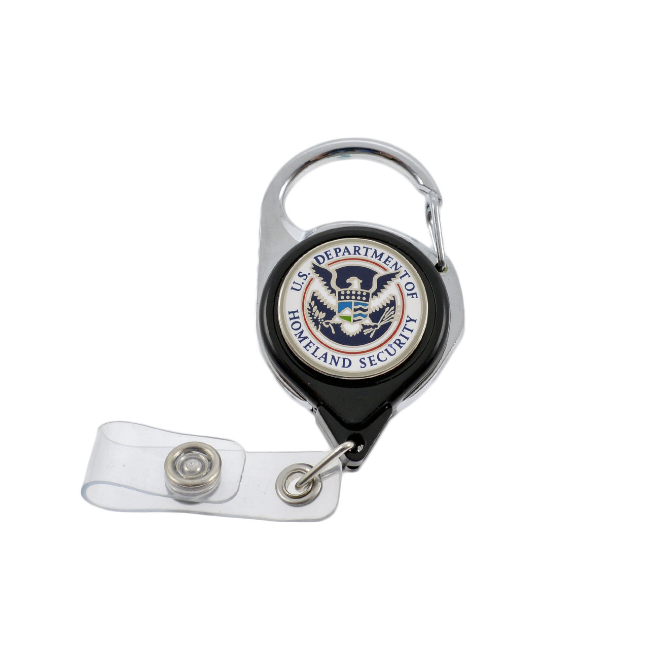 DHS Carabiner Retractable Badge Reel | DHS PIV Card ID Holder