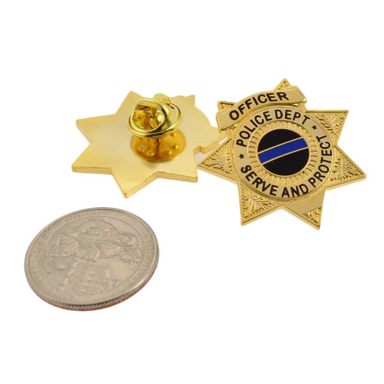 Police Officer 5 Point Mini Badge Lapel Pin | Police mini badge | 7 ...