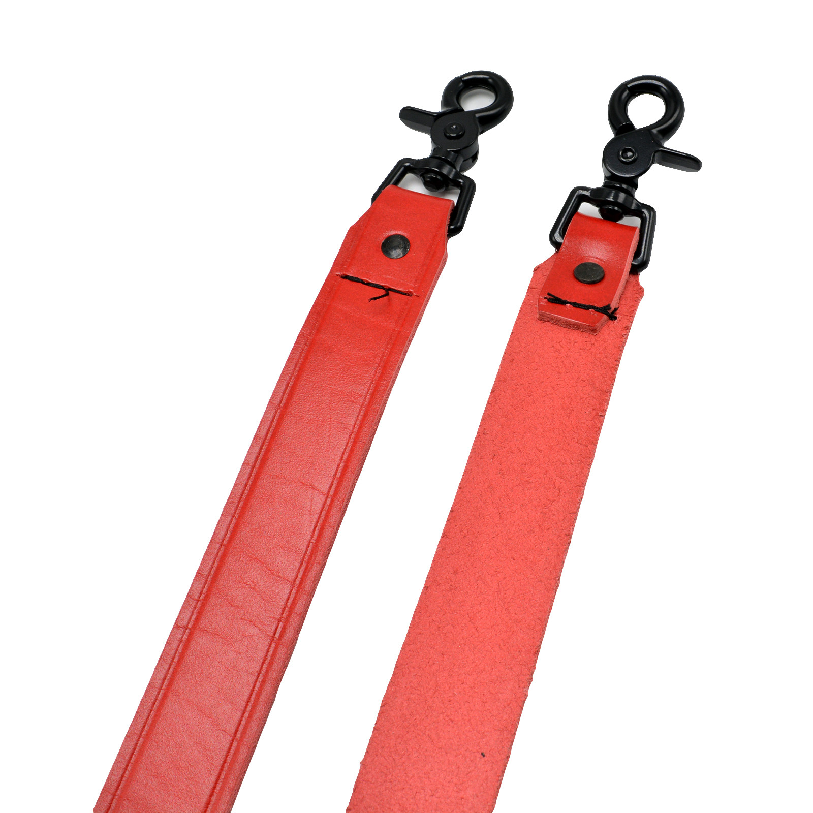 Perfect Fit Red Leather Adjustable Fireman Radio Strap | Reflective Red ...