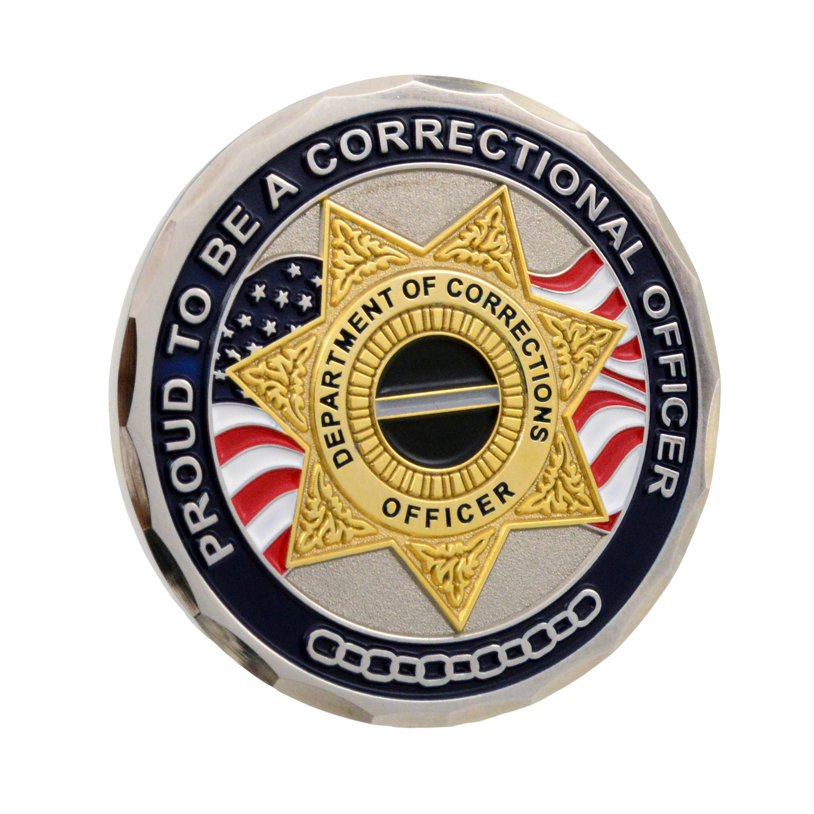 Corrections Officer Badge Challenge Coin | CO Coin | Prisons Coin ...
