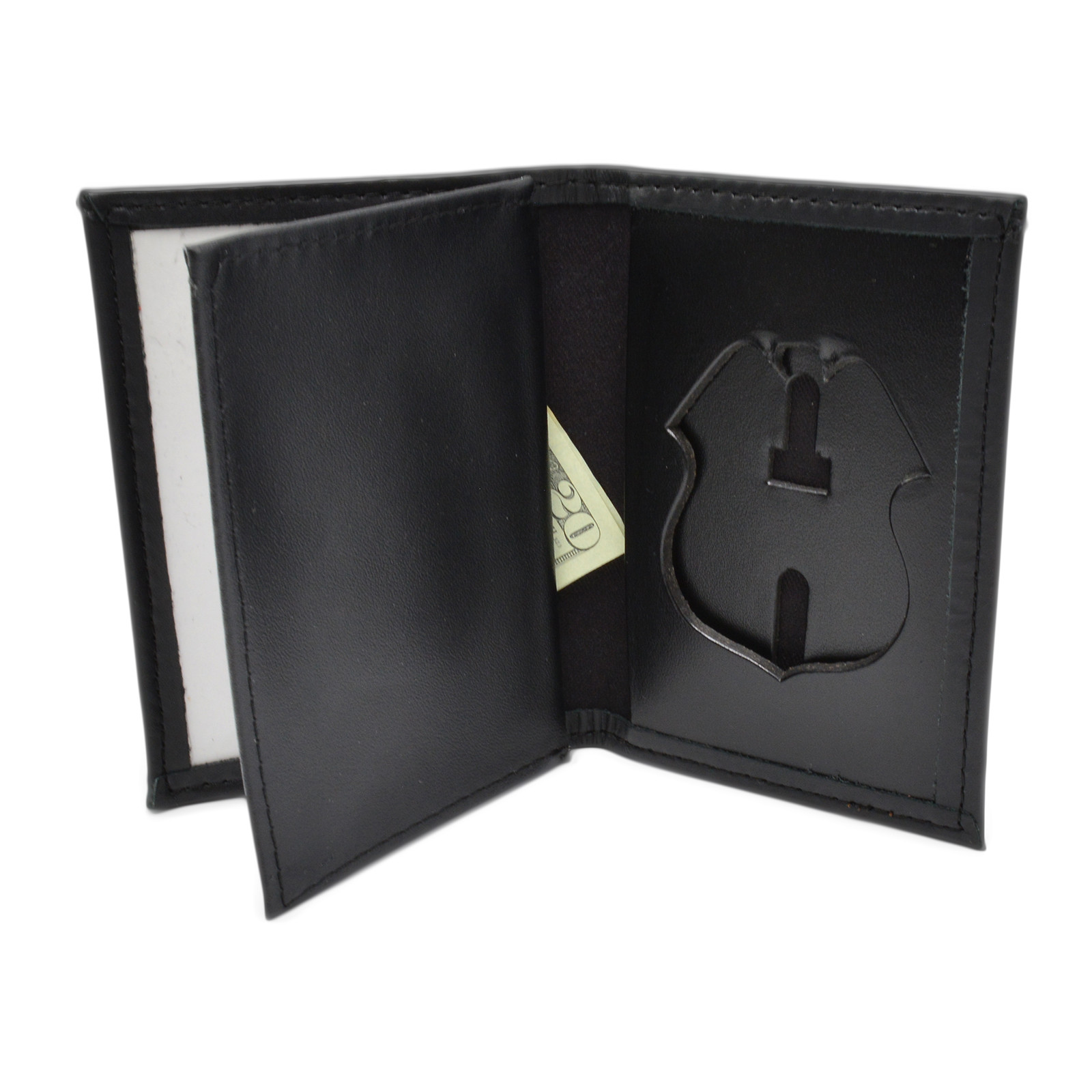 Federal Style Badge and Double ID Credential Case | Dress Leather ...