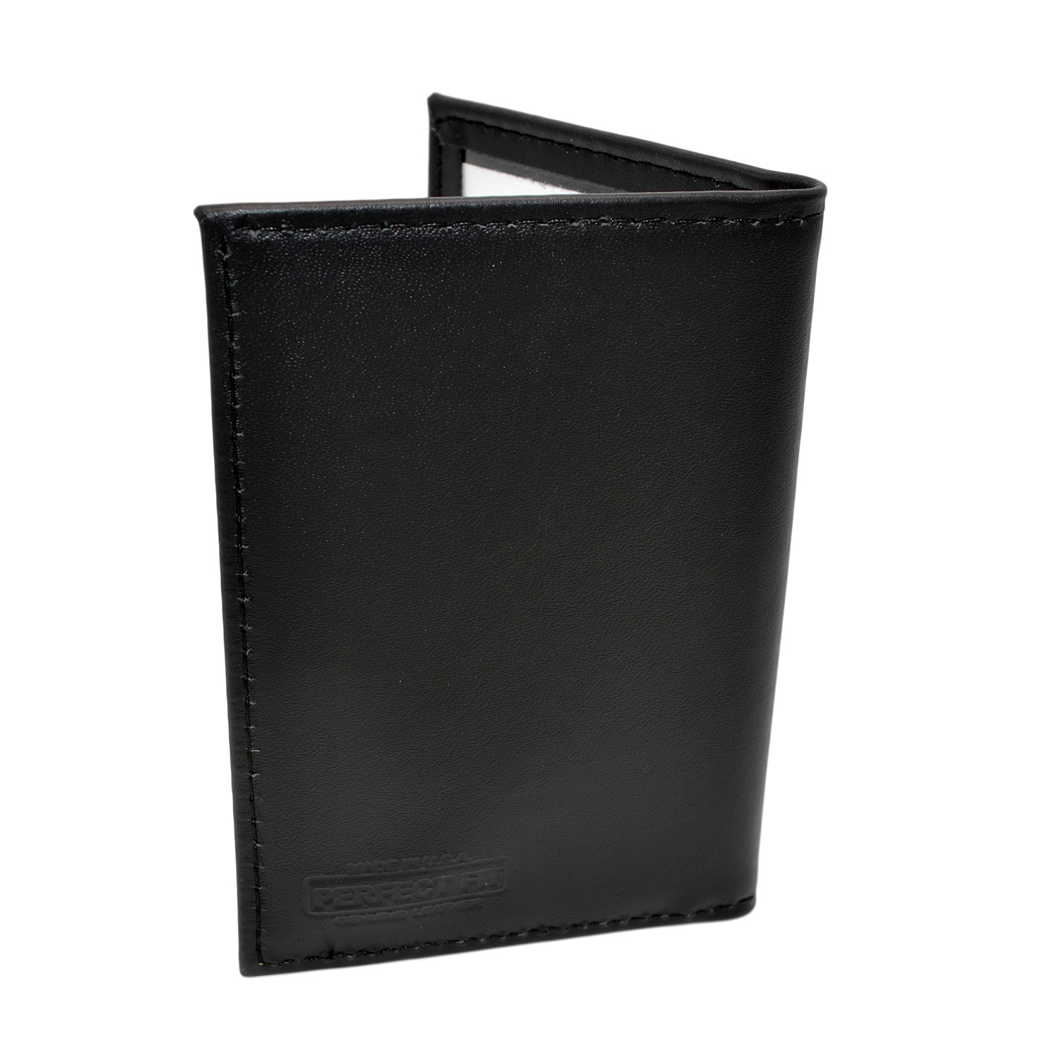 Dress Leather Book Style Double ID Credential Case | Thin Line Double ...