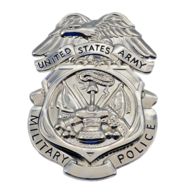 Army Military Police MP Badge with Credential Case