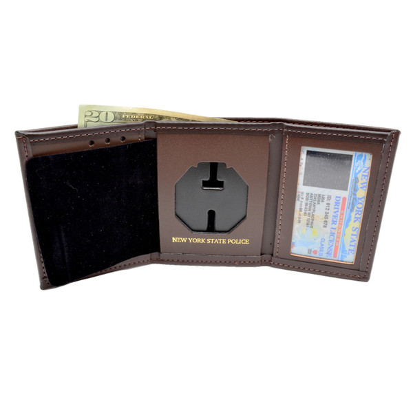NY State Police Badge Wallet | NYSP Police Wallet | NY Trooper Tri-fold ...