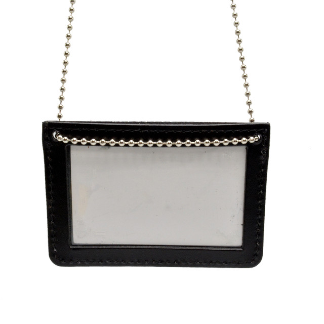 Leather Horizontal ID Holder w/ Belt Clip | Belt ID Holder | PIV Card ...