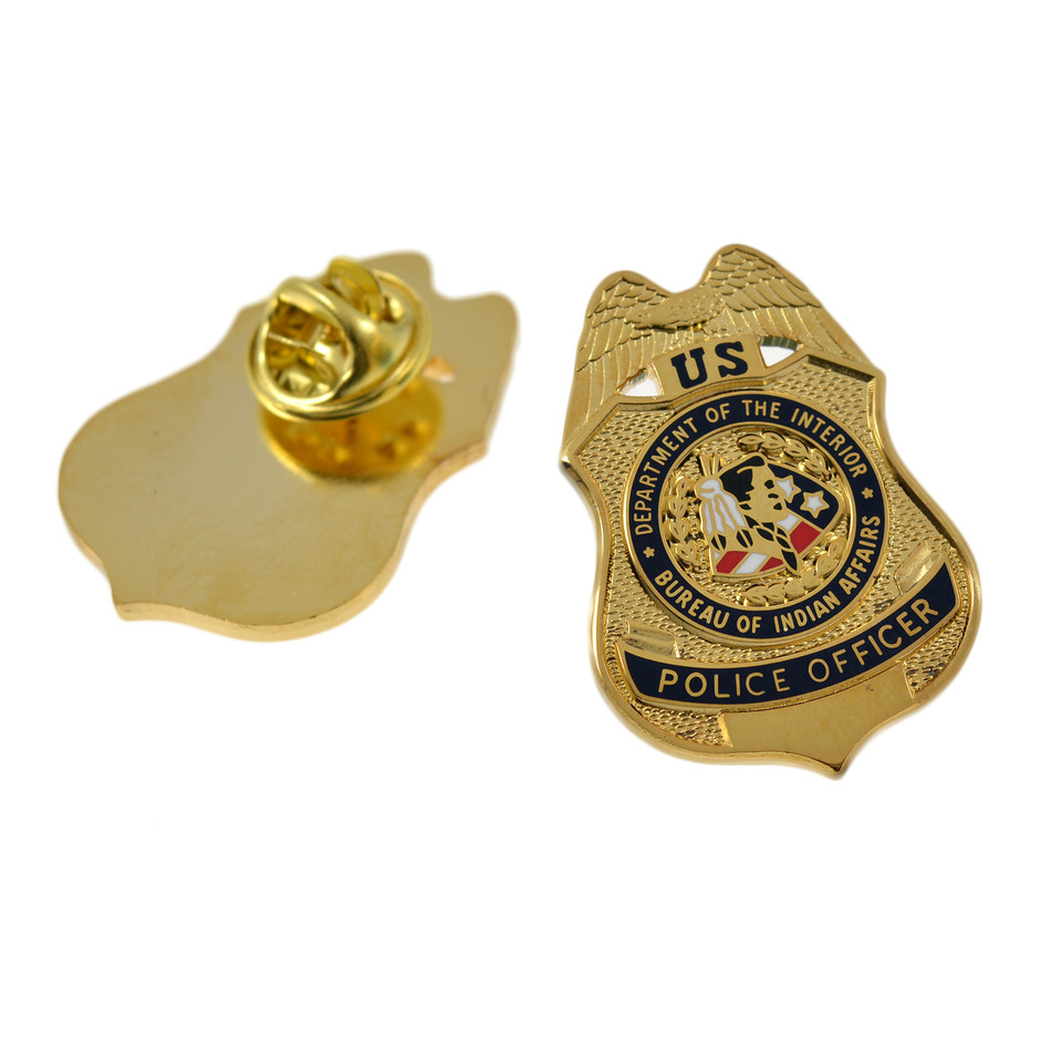 Bureau of Indian Affairs Police Mini Badge Lapel Pin | BIA Badge Pin