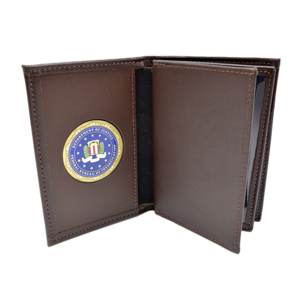 Perfect Fit FBI Medallion Double ID Credit Card Wallet | FBI Credential ...