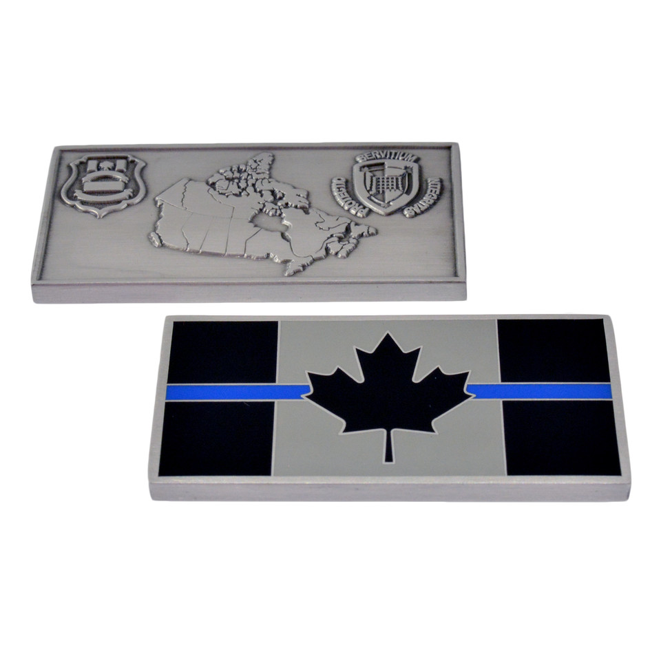 Thin Blue Line Challenge Coin | Punisher Challenge Coin | Subdued ...