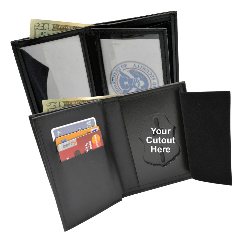 Badge Wallets - Select Your Own Cutout Badge Wallets - Double ID Custom ...