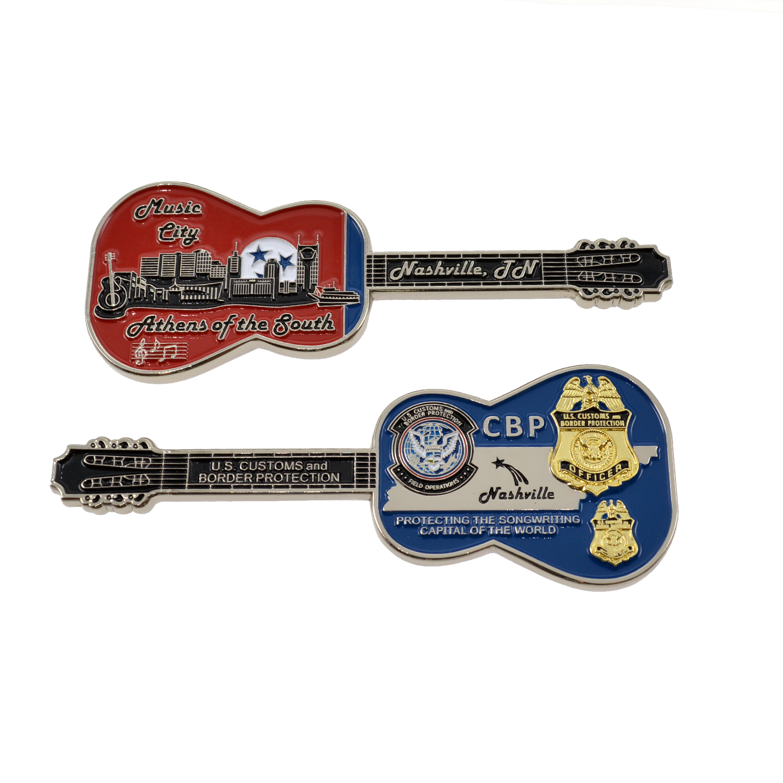 CBP Nashville Challenge Coin | Nashville TN Coin | Guitar Coin