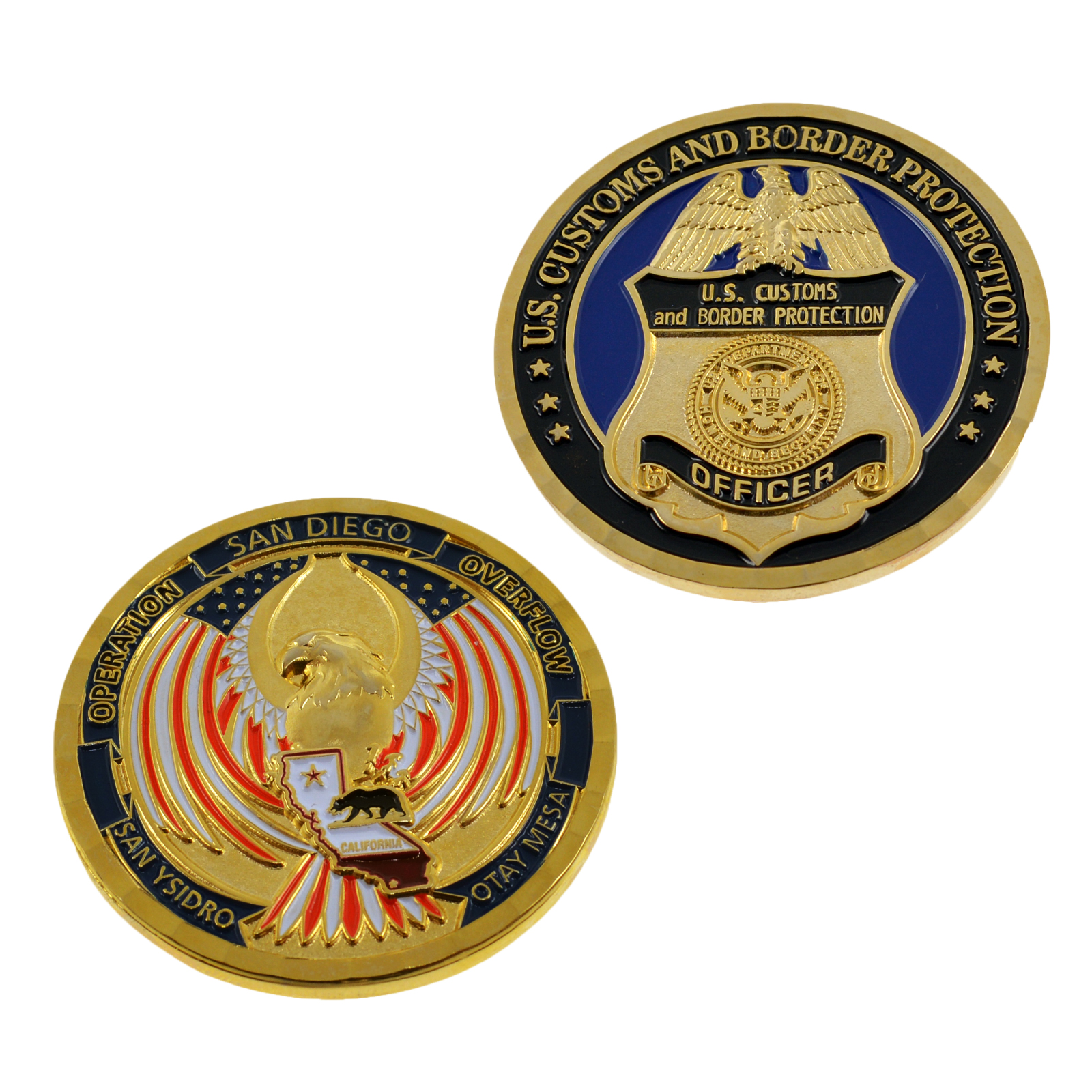 California CBP Operation Overflow Challenge Coin