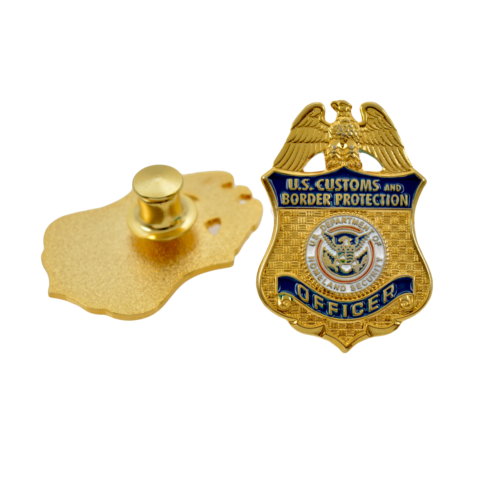 Colored CBP Officer Mini Badge | DHS CBP Officer Mini Badge Lapel Pin